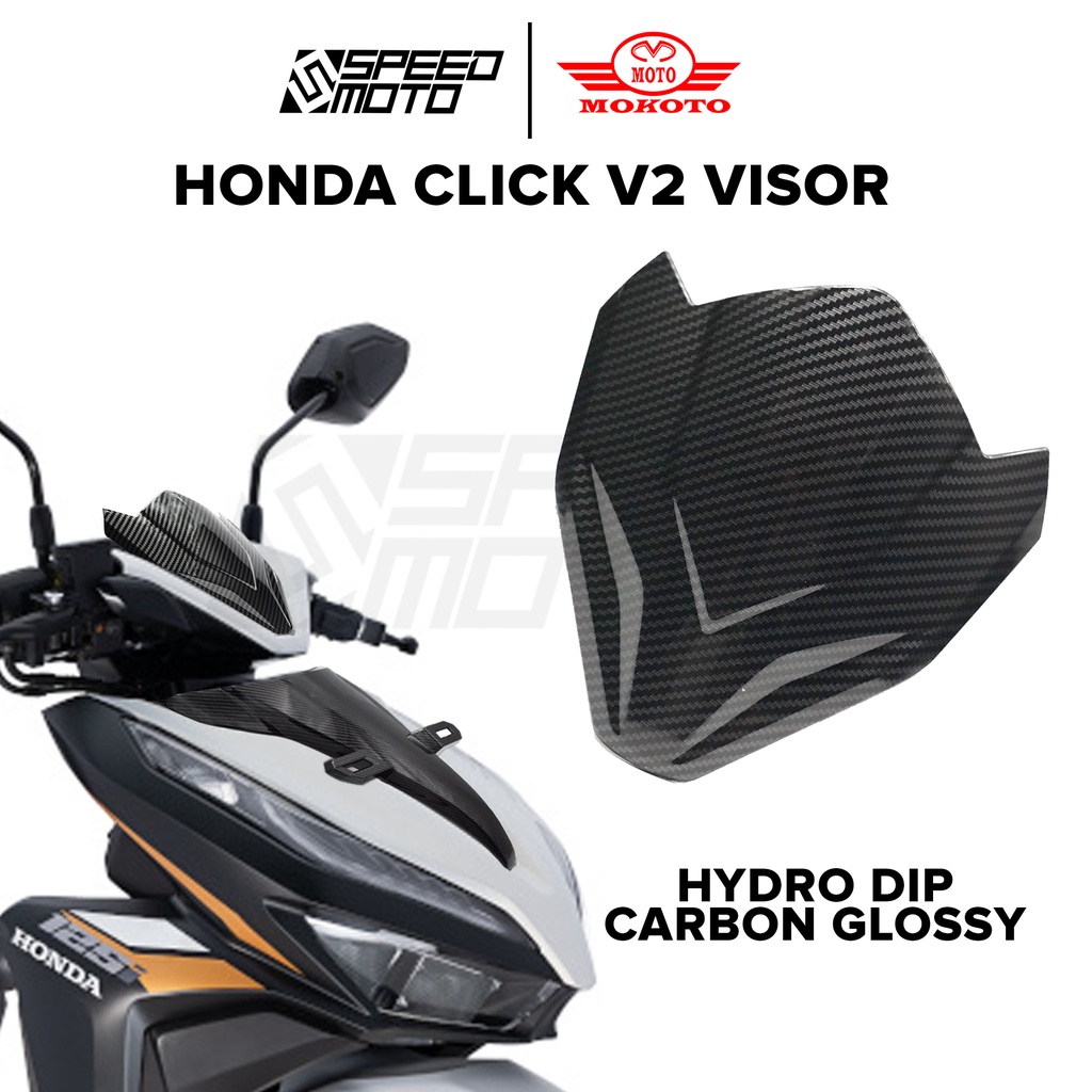 HONDA CLICK V2 GAME CHANGER VISOR CARBON DESIGN FOR HONDA CLICK 125i ...