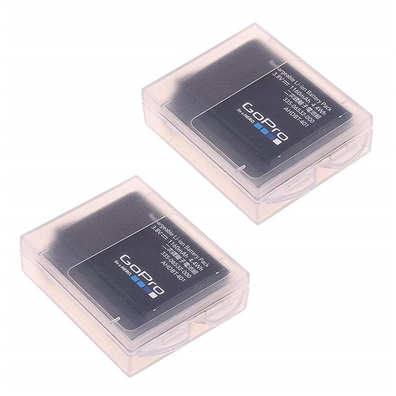 2PCS Go Pro Battery Protective Storage Box Case for GoPro Hero 8 7 6 5 ...