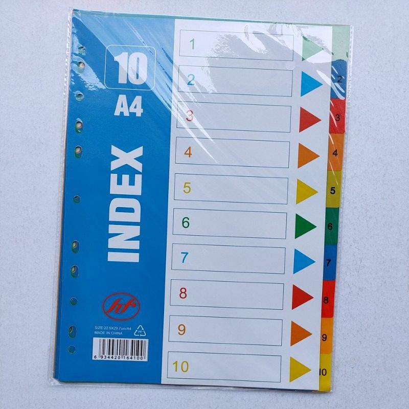 PVC Index Divider A4 10 Colours / A To Z | Shopee Philippines