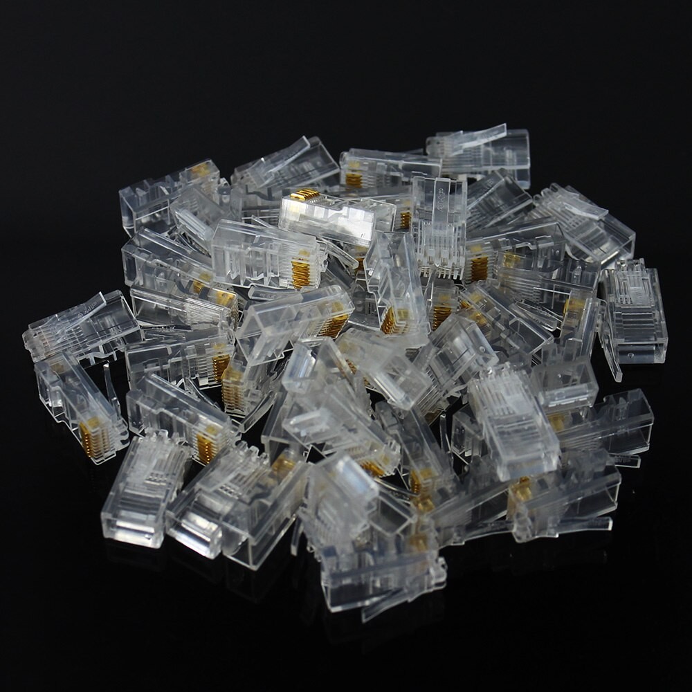 RJ45 Ethernet cable module plug 8P8C network connector crystal head ...
