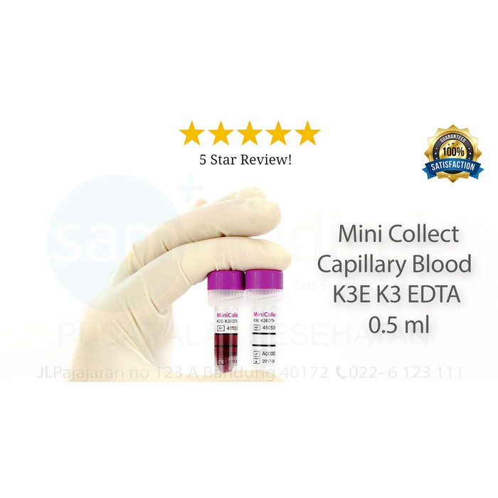 Vacutainer Mini Collect Blood Tube EDTA 0.5 ml @ 100pcs | Shopee ...