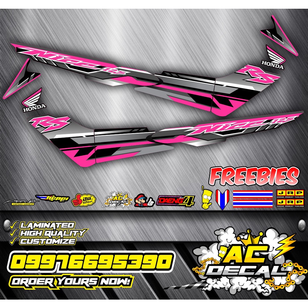 Nice 125/Rs 125 Decal Custom Pink (Thai Design) | Shopee Philippines
