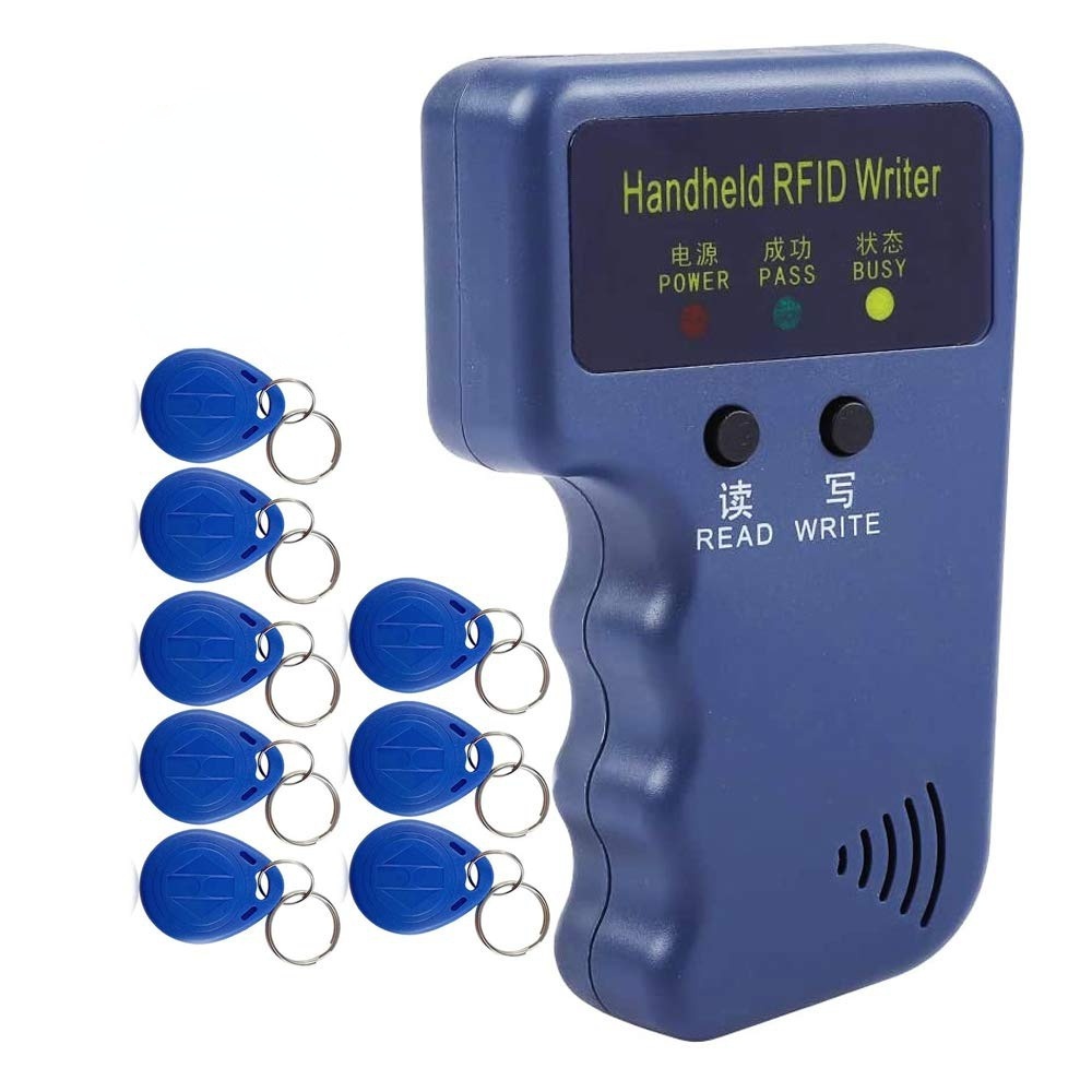 1 Set Handheld 125KHz RFID Reader Writer Duplicator Copier Programmer ...