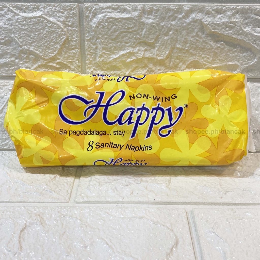HAPPY NON-WING 8 SANITARY NAPKINS NAPKIN FEMININE PAD (BEAUTY SECTION ...
