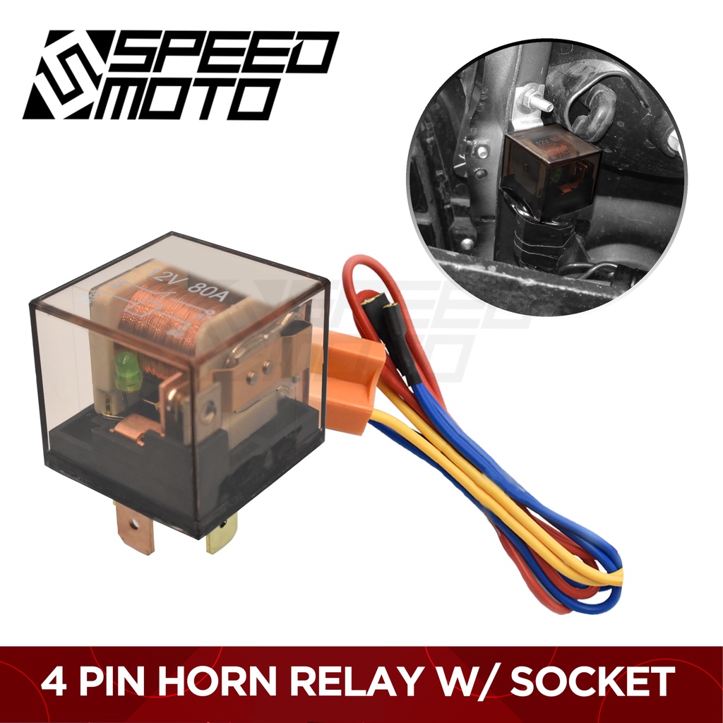 HORN RELAY / MINI DRIVING LIGHT RELAY W/ TRANSPARENT SOCKET 4PIN/5PIN ...