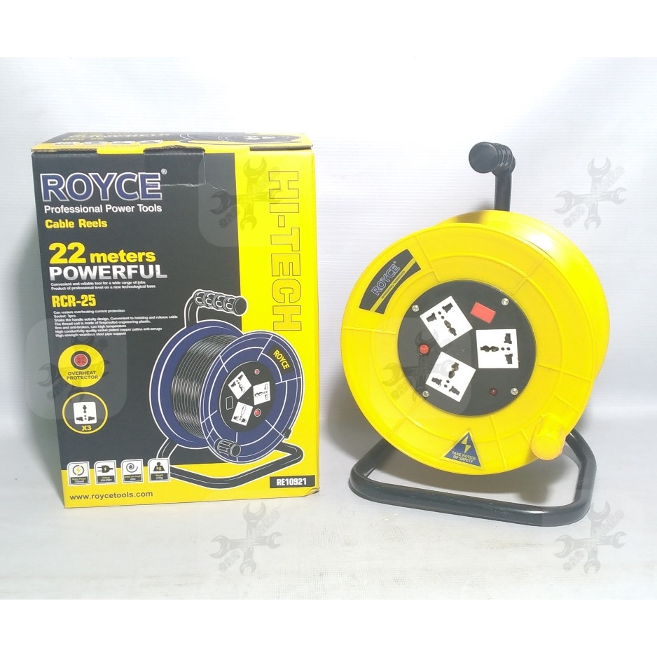 Royce Cable Reels 22 Meters (RE10921) (3 Socket) | Shopee Philippines