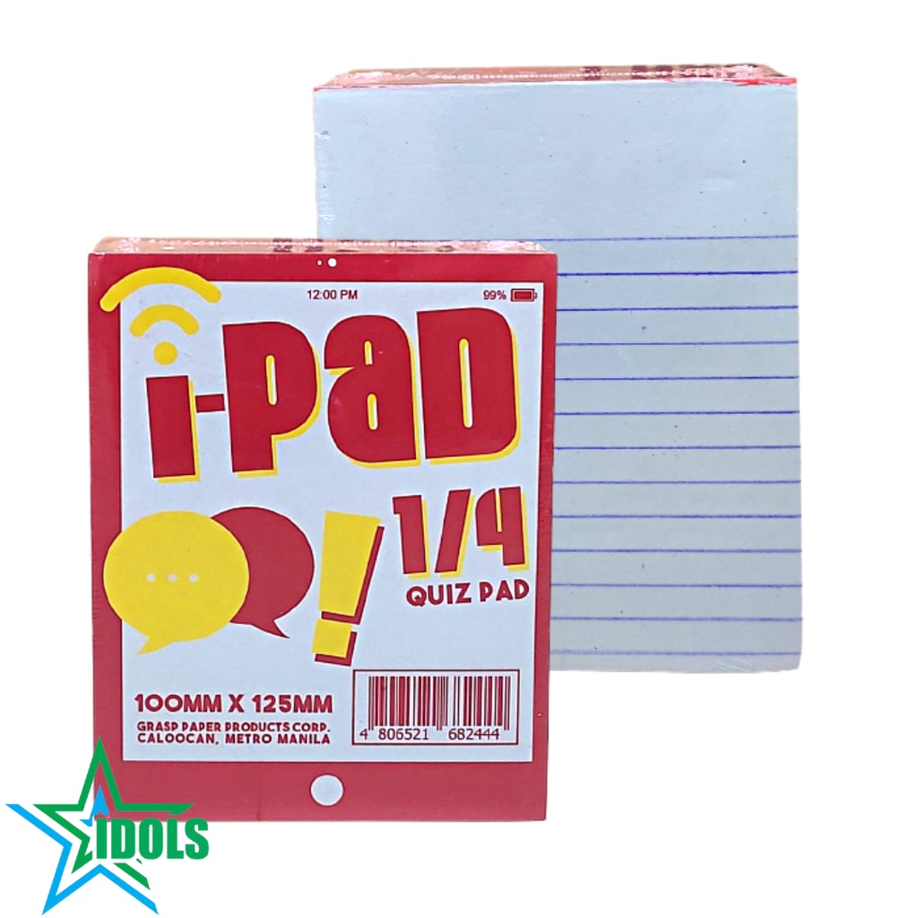IPAD 1/4 quiz paper BY REAM/10PADS | Shopee Philippines