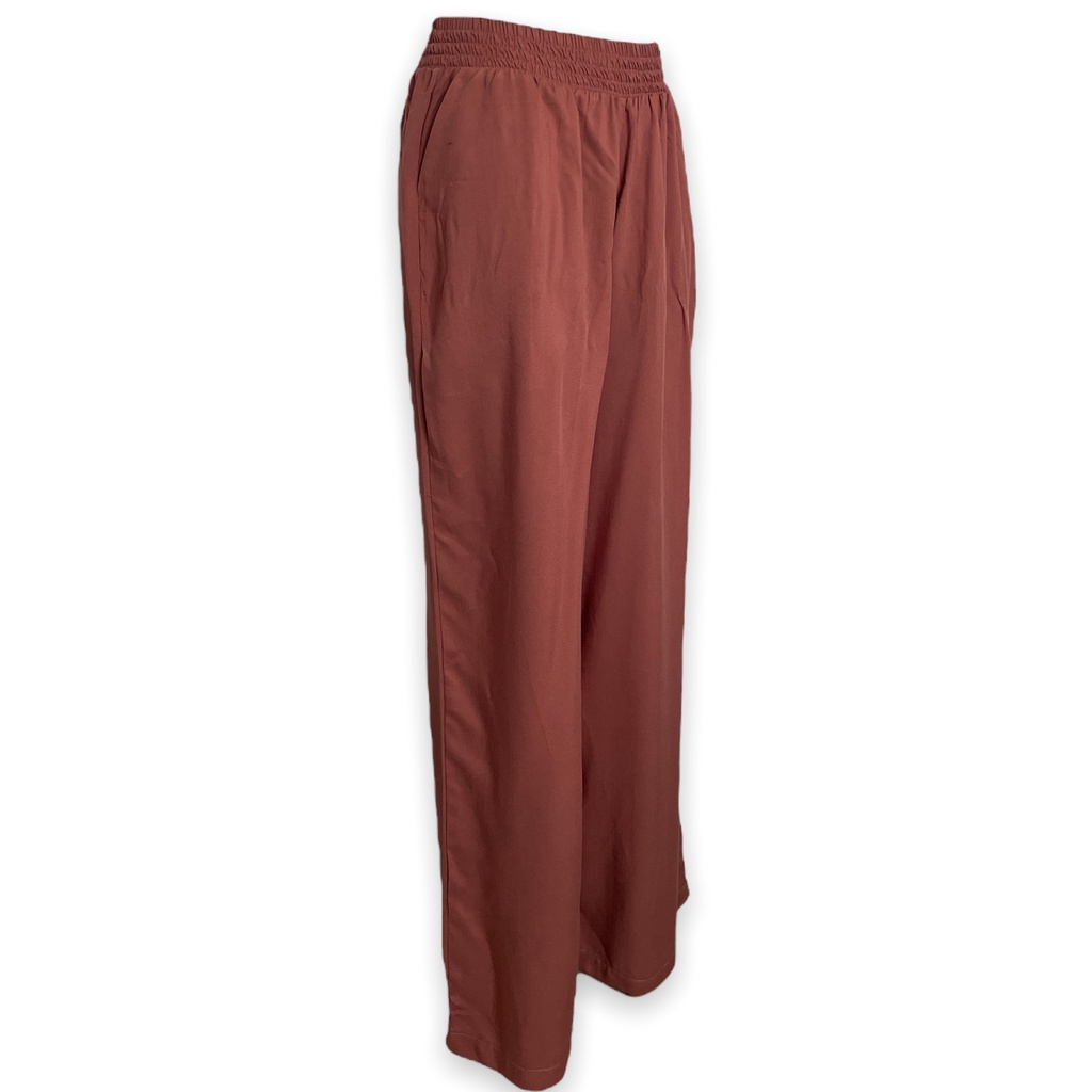 Annika#1 High Waist Challis Wide Leg Pants for Women (with Side Pockets ...