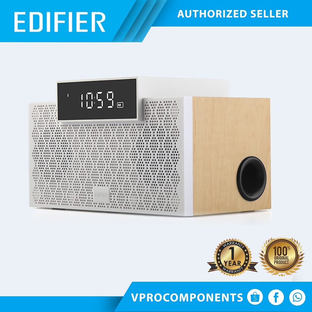 Edifier MP260 Wireless Bluetooth V5.0 Subwoofer Stereo Wooden Portable ...