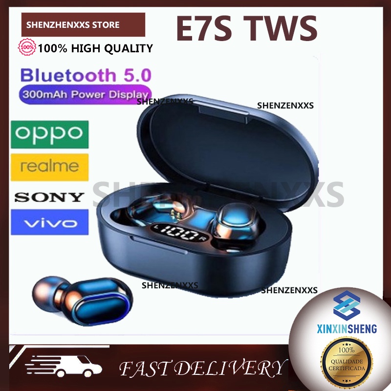 A7S/E7S TWS mini in-ear TWS digital display wireless sports headset 5.0 ...