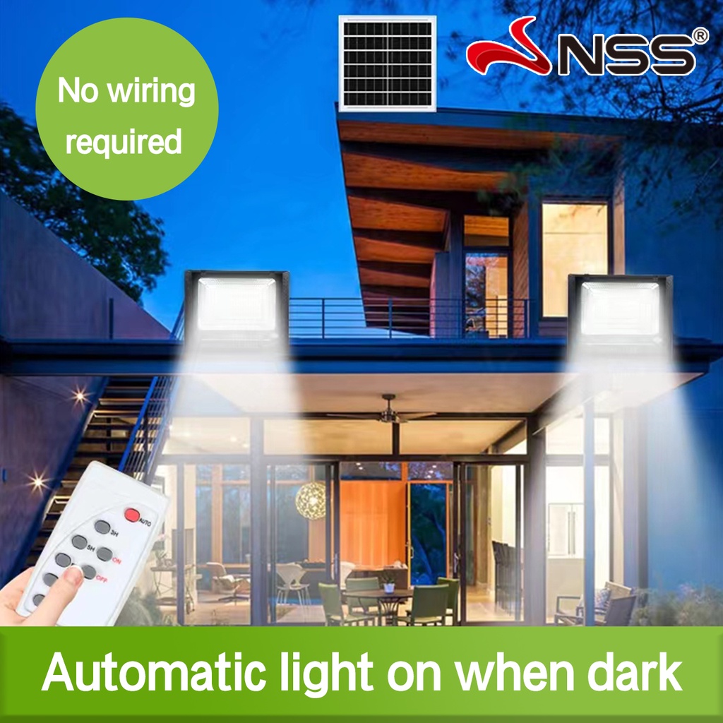 NSS Solar light 100W waterproof LED solar flood light HP Solar Panel ...