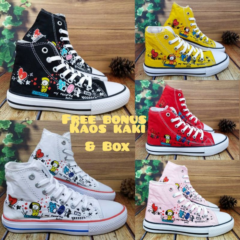 >> Converse Kids Shoes// BTS BT21 Shoes// Boys Shoes// Girls Shoes High ...