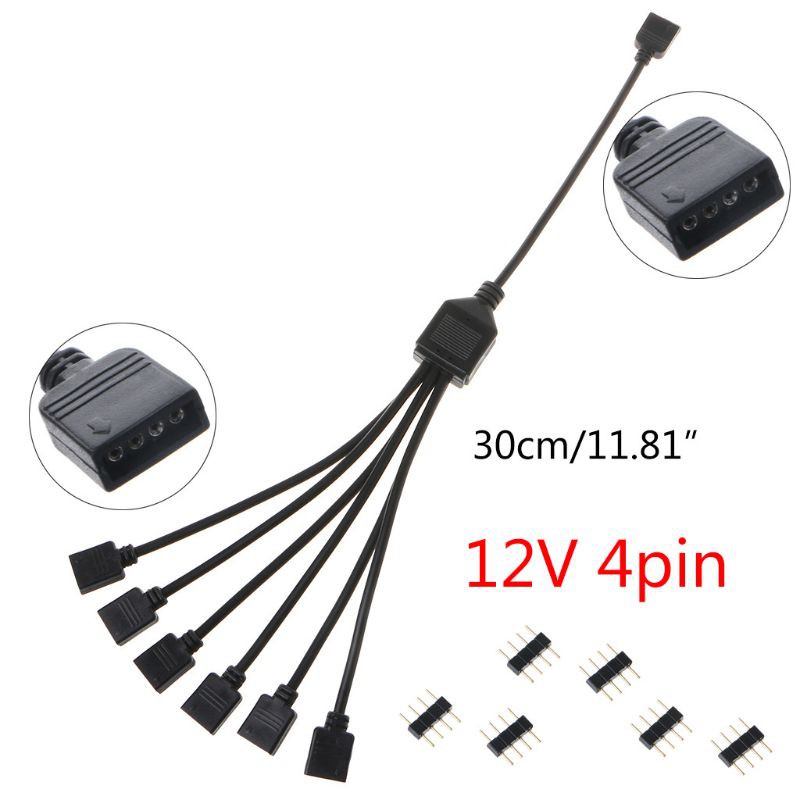 12V 4Pin AURA RGB Extension Adapter Cable Motherboard to RGB Connector ...