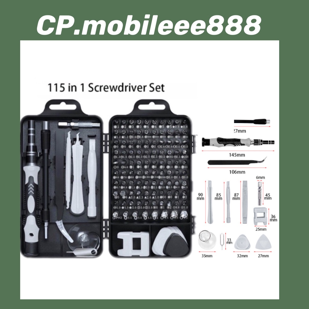 Mini Screwdriver Bit Set 115 In 1 Magnetic Precision Screwdriver Set with Case | Shopee Philippines
