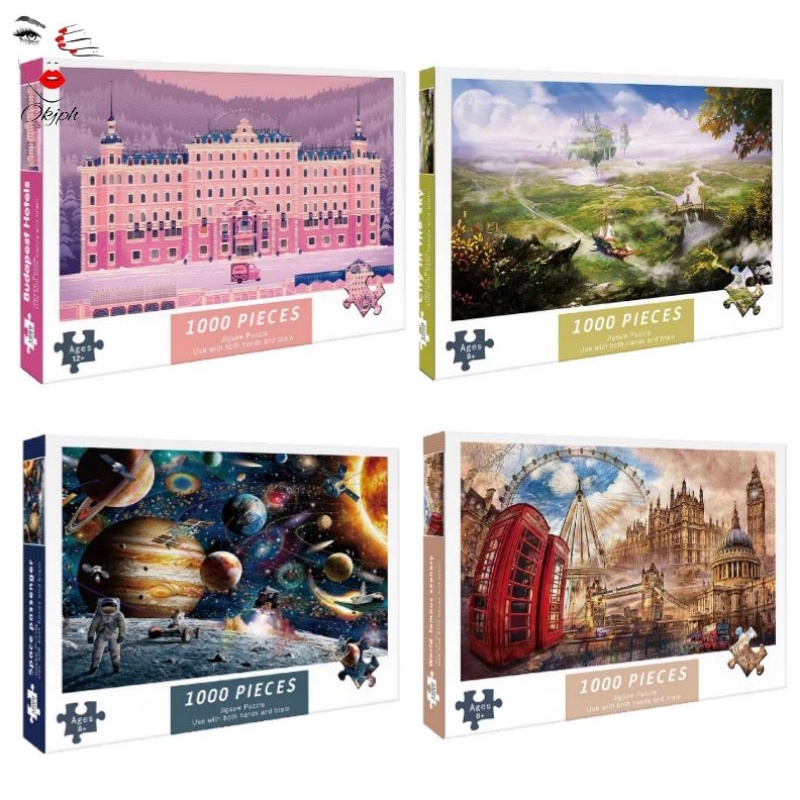 1000pcs White Box Jigsaw Puzzle Adult Puzzle Family Play Puzzle ...