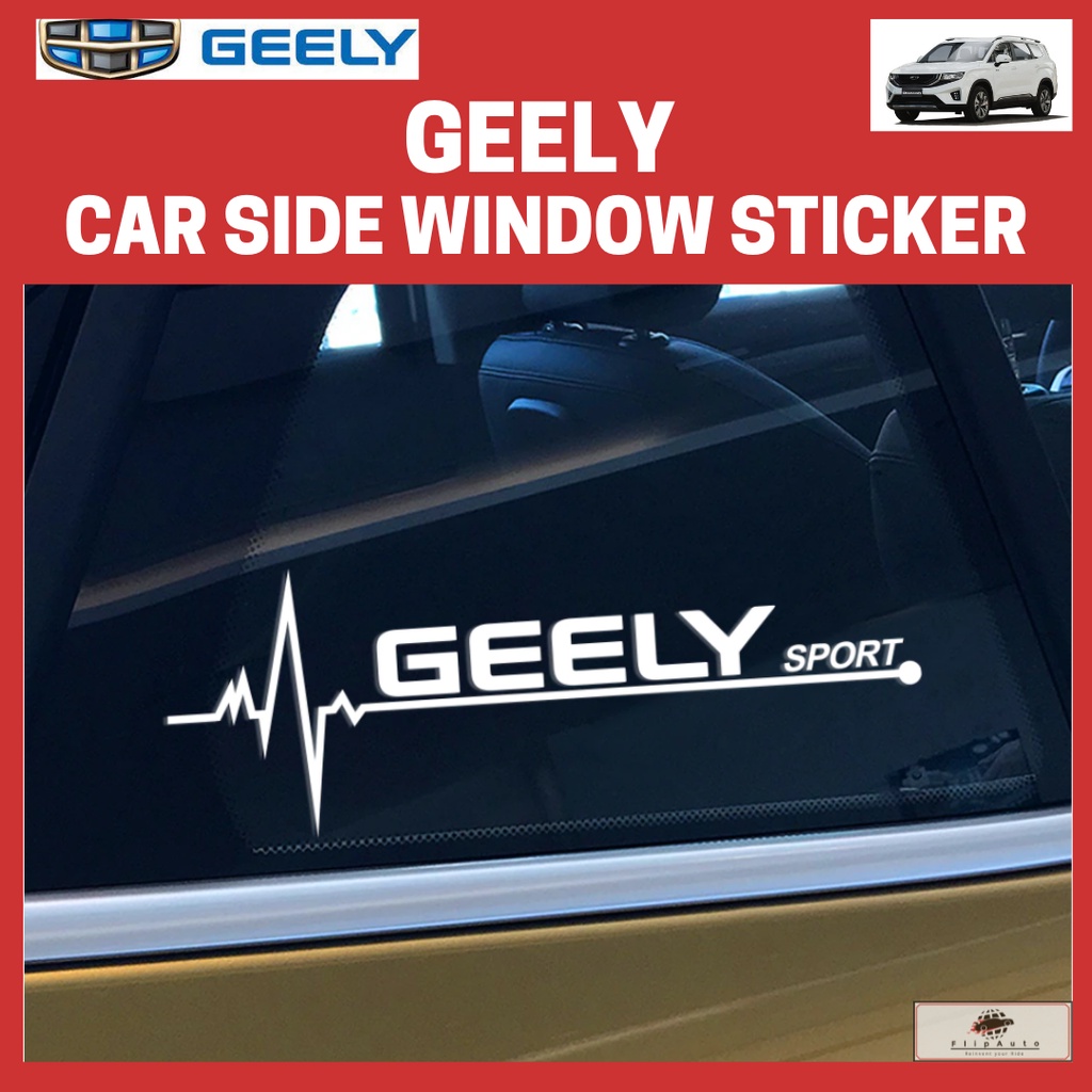 GEELY Car Side Window Sticker (2Pcs) for COOLRAY, OKAVANGO, EMGRAND ...