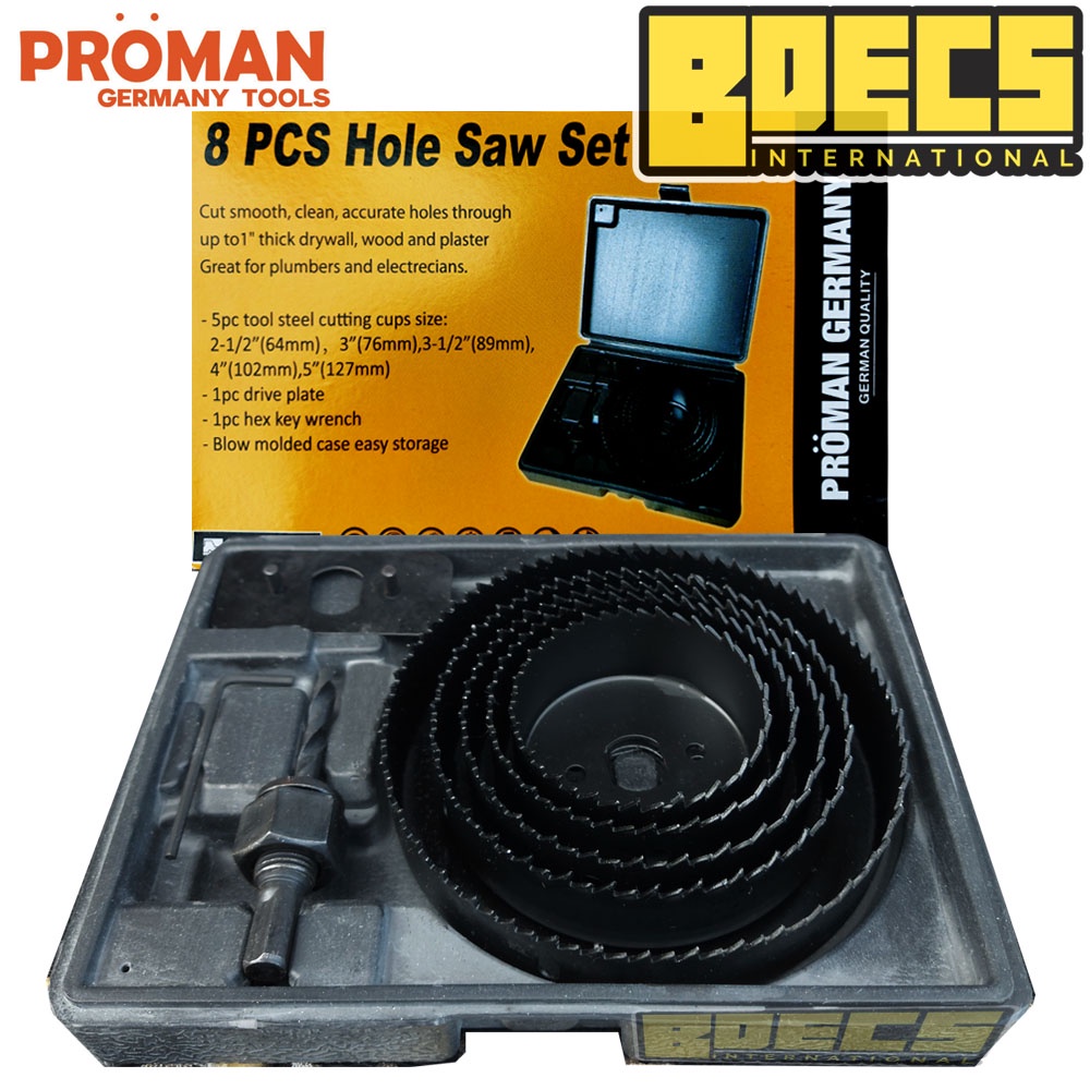 Hole Saw Set Proman Germany by Bdecs | Shopee Philippines