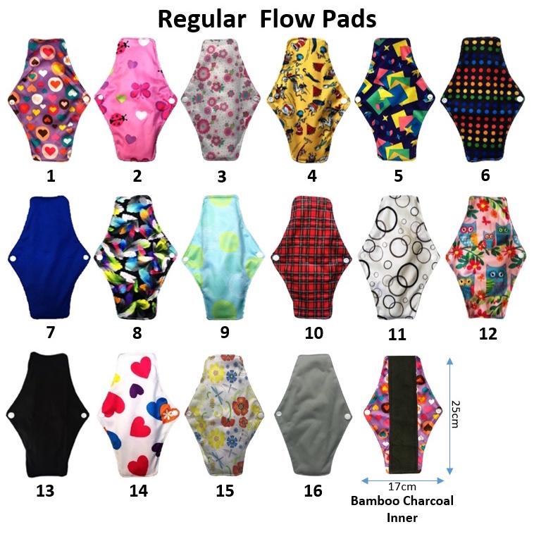 Cloth menstrual pad regular flow napkin washable wet bag | Shopee ...