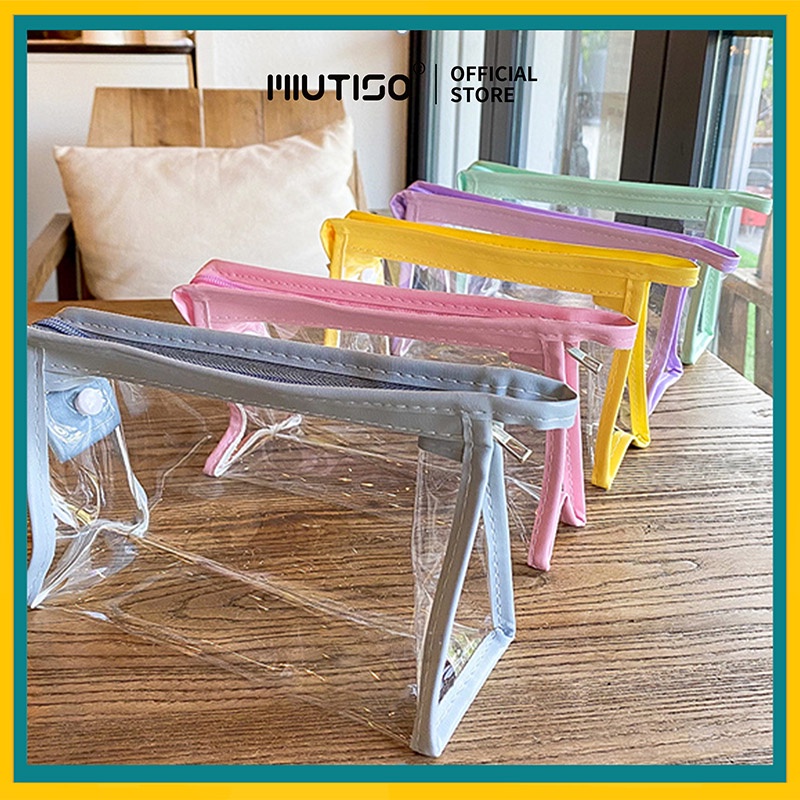 Miutiso Transparent Pouch Clear Bag Toiletry Pencil Case Stationery ...