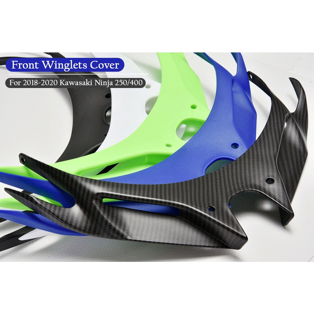 Front Fairing Aerodynamic Winglets Cover For 2018-2022 Kawasaki Ninja ...