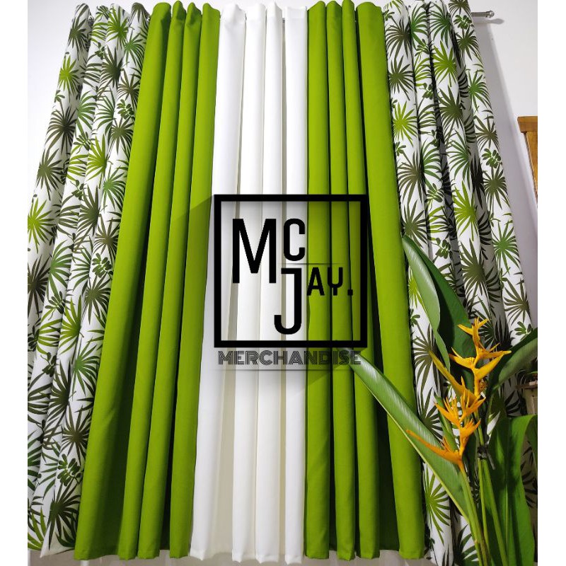 MCJAY - 5in1 Green Anahaw Ring Curtain Set (6ft/7ft) - Sold per PIECE ...