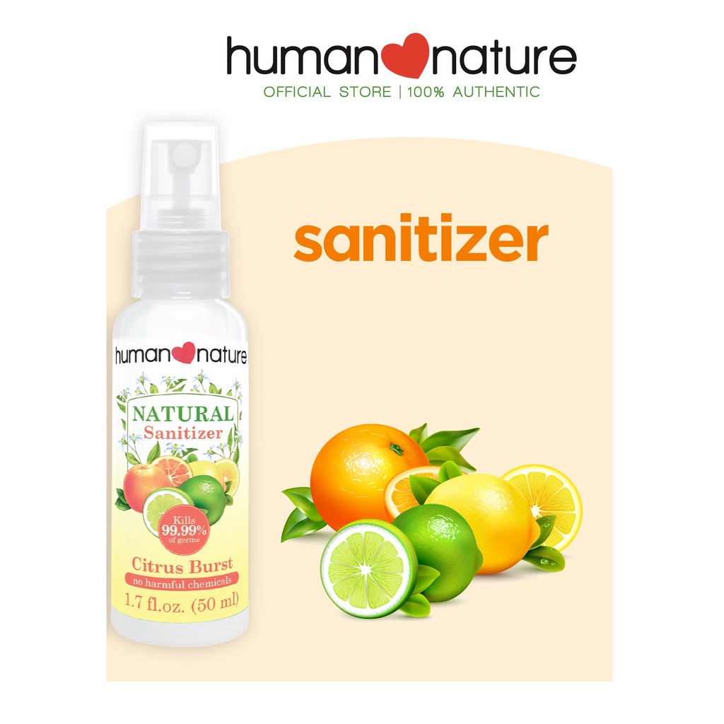 Human Nature Citrus Burst Spray Sanitizer 50ml | Shopee Philippines