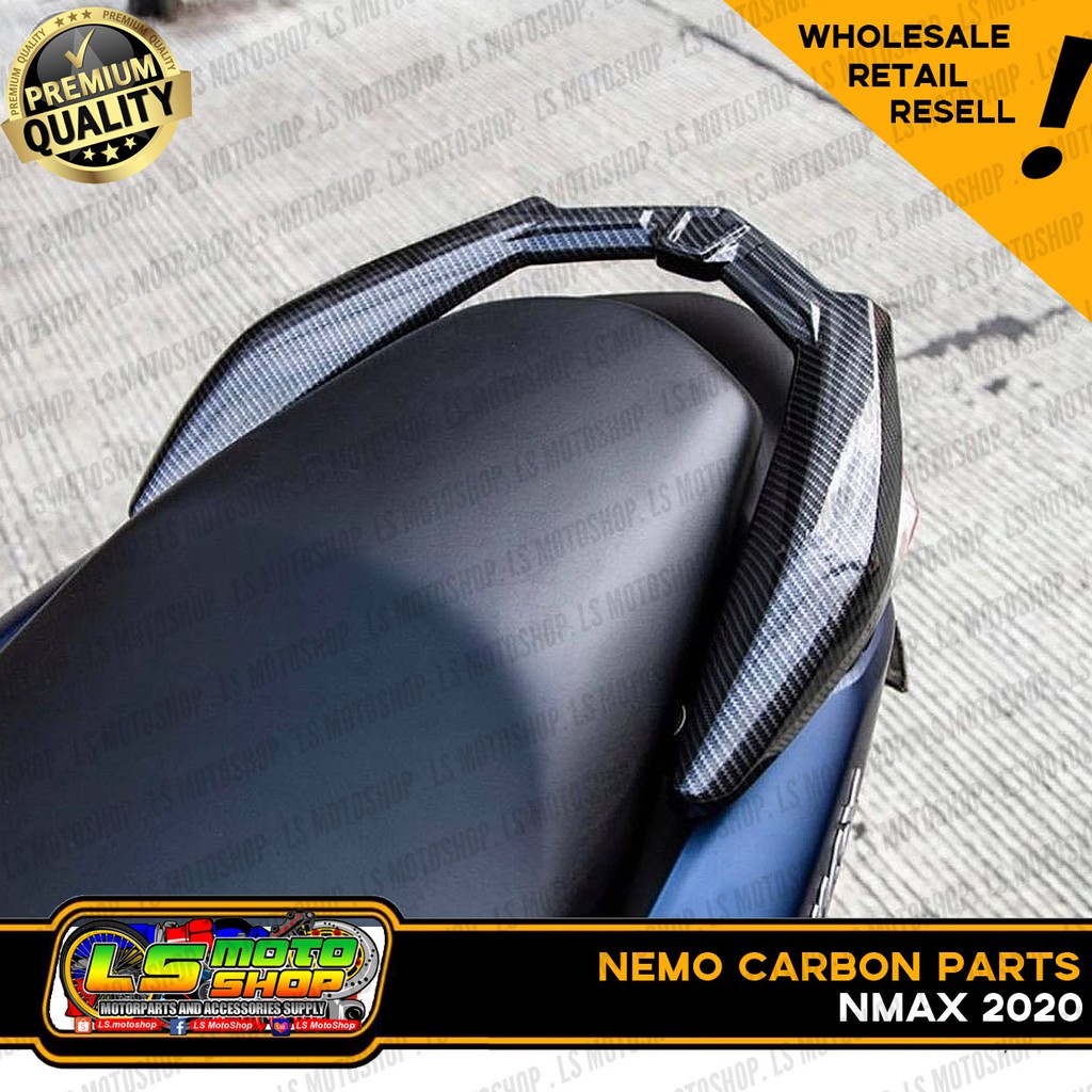 LS Nemo Carbon Rear Grab Bar Cover/Garnish Plug and Play Nmax 2020 v2 ...