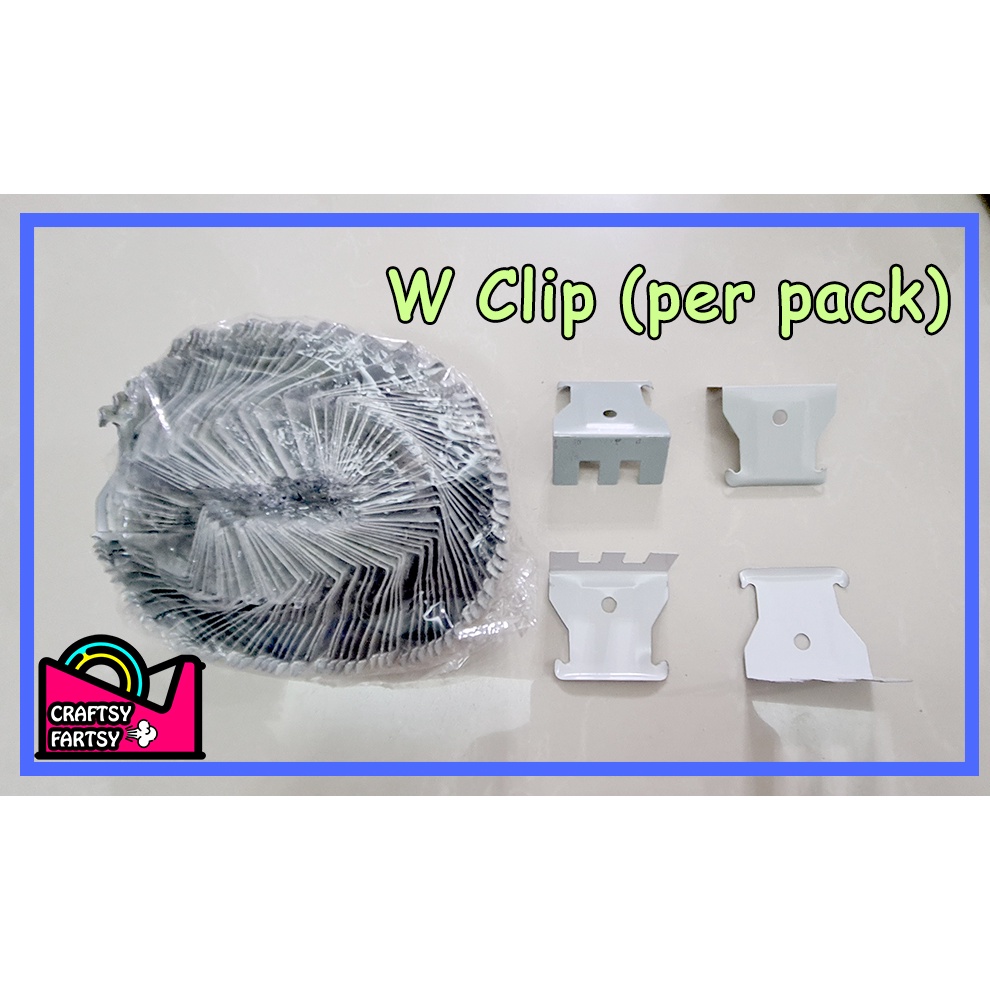 (PER PACK - 20PCS) W Clip / Wall Clip/ Metal Furring Clip/ Double ...