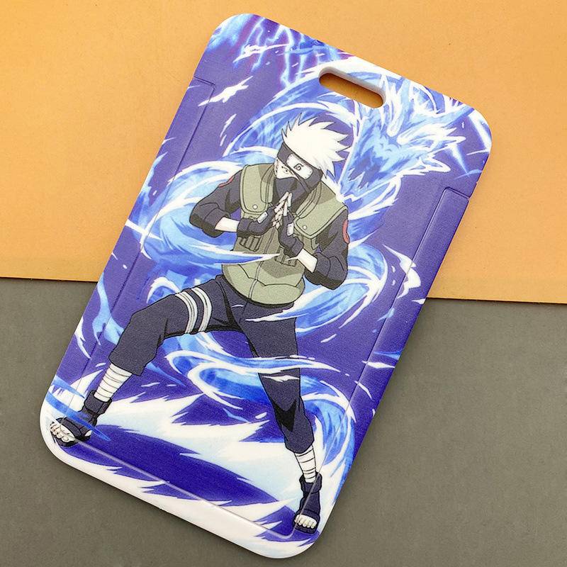 Naruto Anime PVC Card Cover Sasuke Kakashi Cool Student Campus Hanging ...