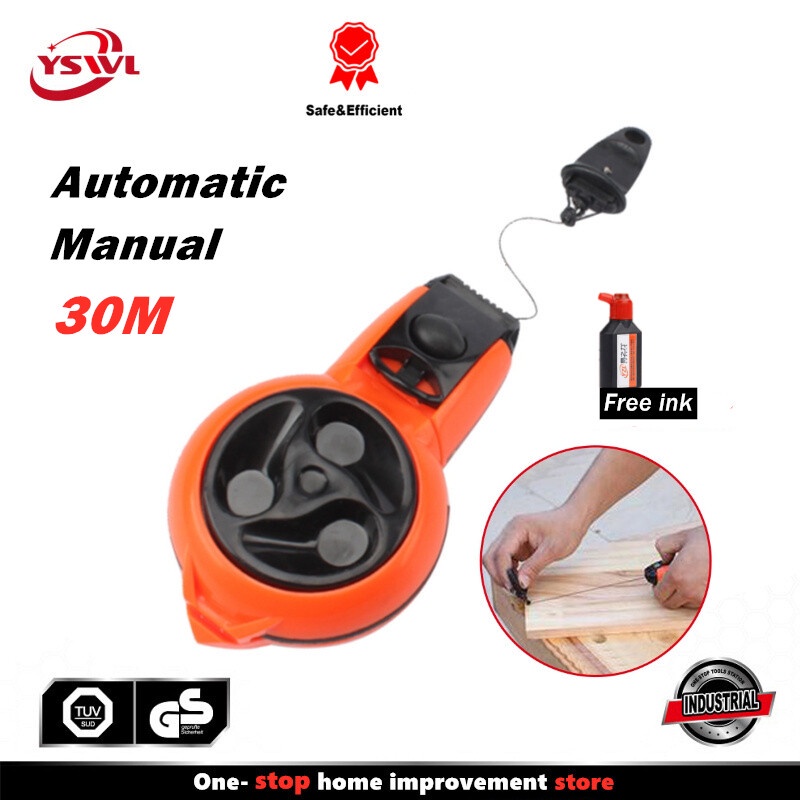 Chalk line tools pitik Marking ink (Manual/ Automatic,25M/10M) chalk ...