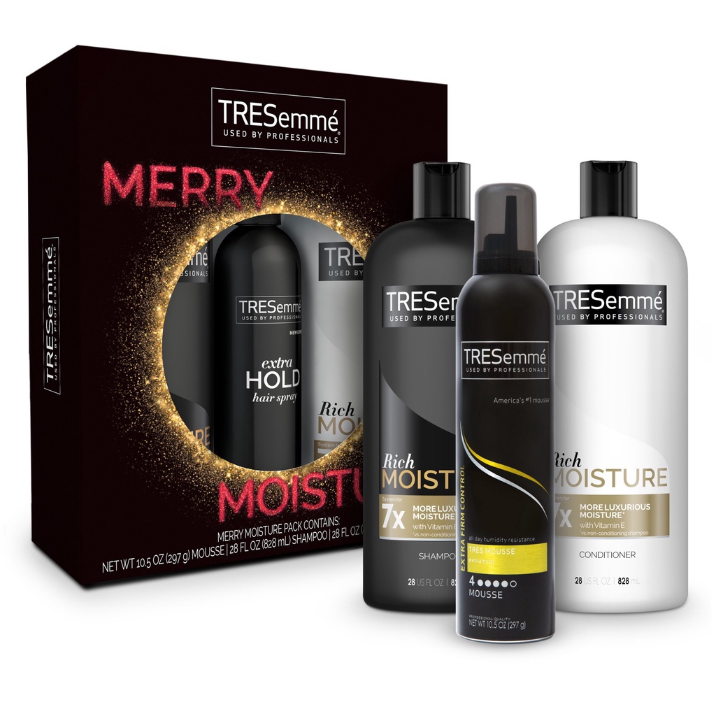 TRESemmé Merry Moisture Rich Moisture Holiday Gift Set (Shampoo ...