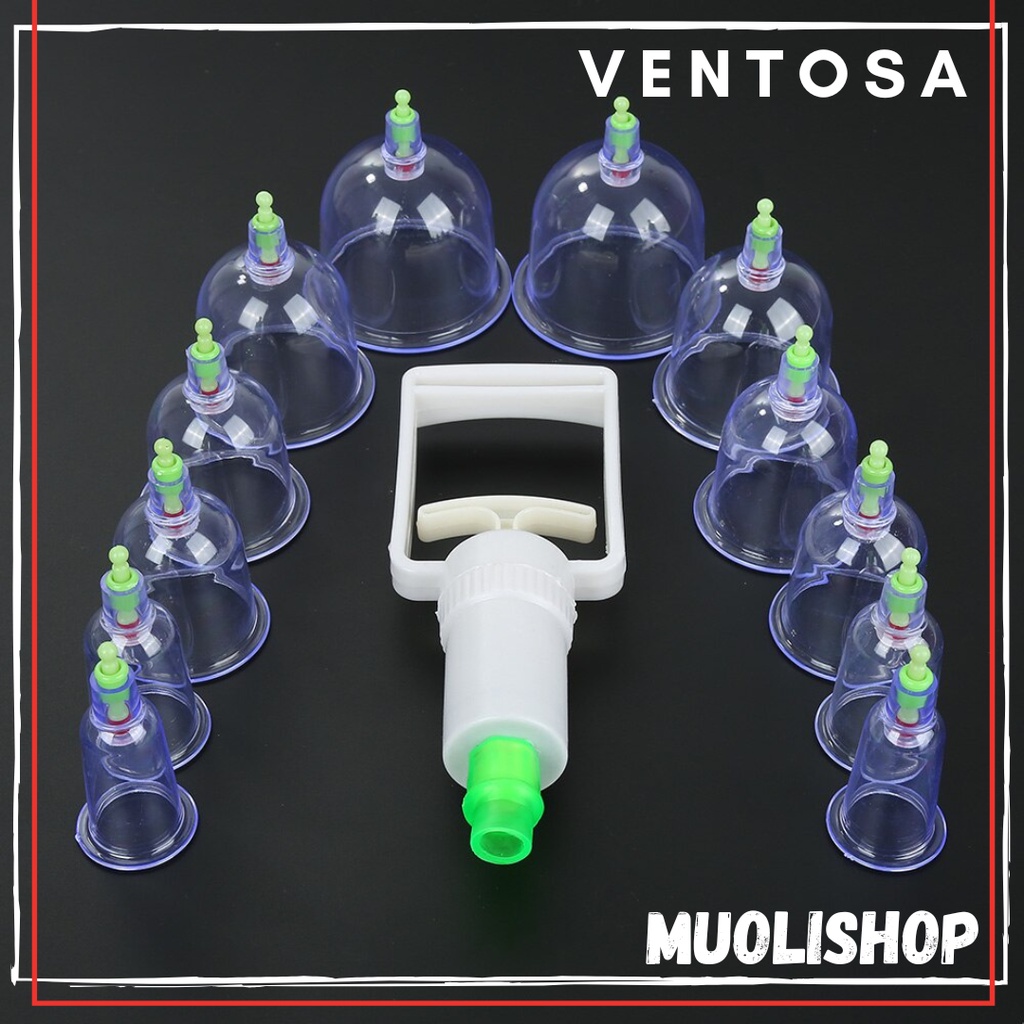 𝙈𝙐𝙊𝙇𝙄 12pcs/BOX Traditional Ventosa Pull Out Vacuum Apparatus Body ...