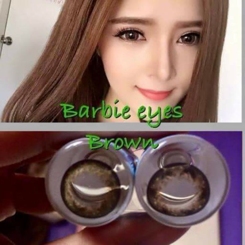 BARBIE DOLL EYES BROWN 16MM with 21mm with case | Shopee Philippines
