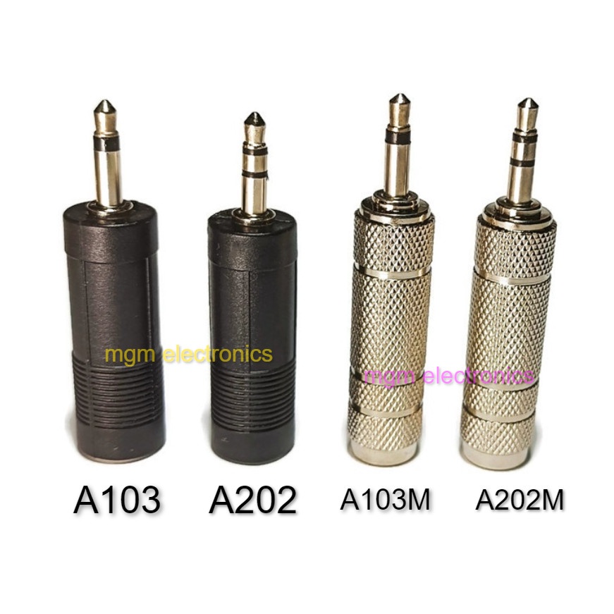 1PC. BABY TO PL55, 3.5mm to 6.35mm MIC REDUCER mono/stereo ADAPTER ...