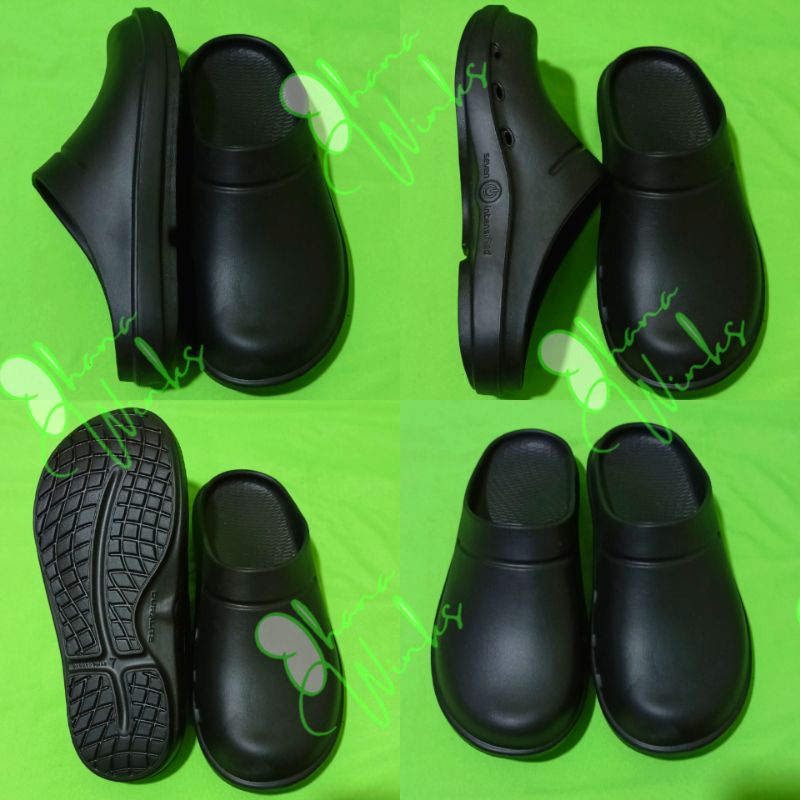 Chef, Nurse, Medical, Seaman, Garden, Working Black Clogs Slip On ...