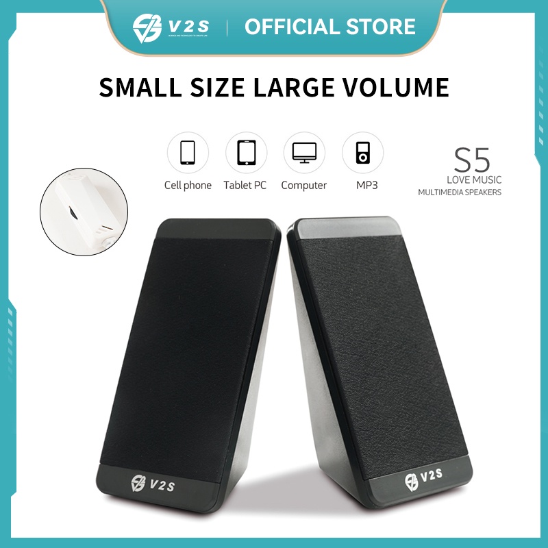 V2S S5 Desktop Computer Speaker Laptop Mini USB PC Speaker Small Stereo ...