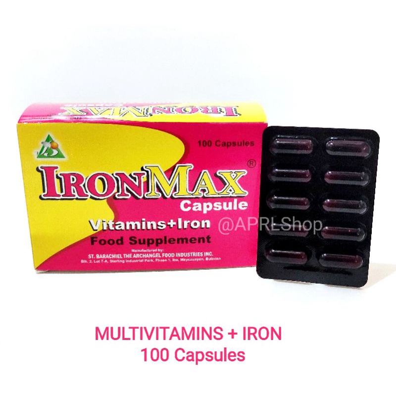 IRONMAX® Multivitamins + Iron Capsule | 100 Capsules | Shopee Philippines