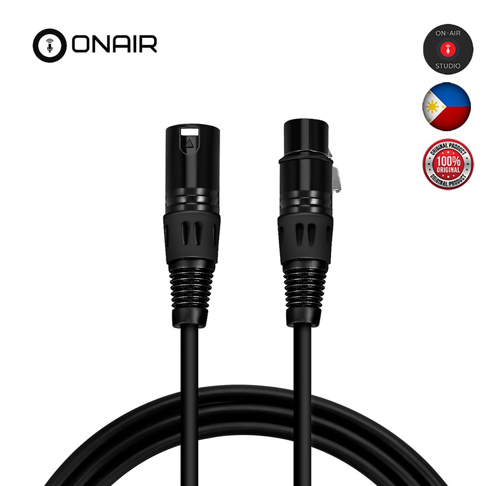 ONAIR XLR MIC CABLE 1 METER,3 METERS, 5 METERS AND 10 METERS | Shopee ...