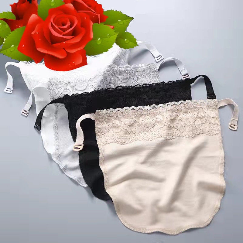 Lace Chest Cover Underwear Anti-smearing Tube Top V-neck Low Neck with ...