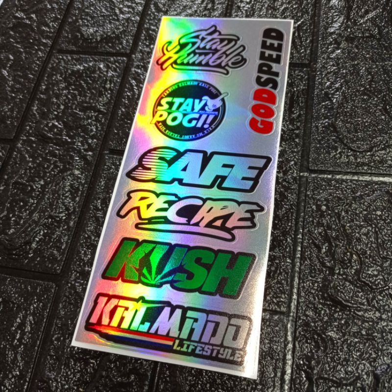 Hologram Sticker Set Design 1-10 JRP Akana 1G Motodeck Safe Thai Recipe ...