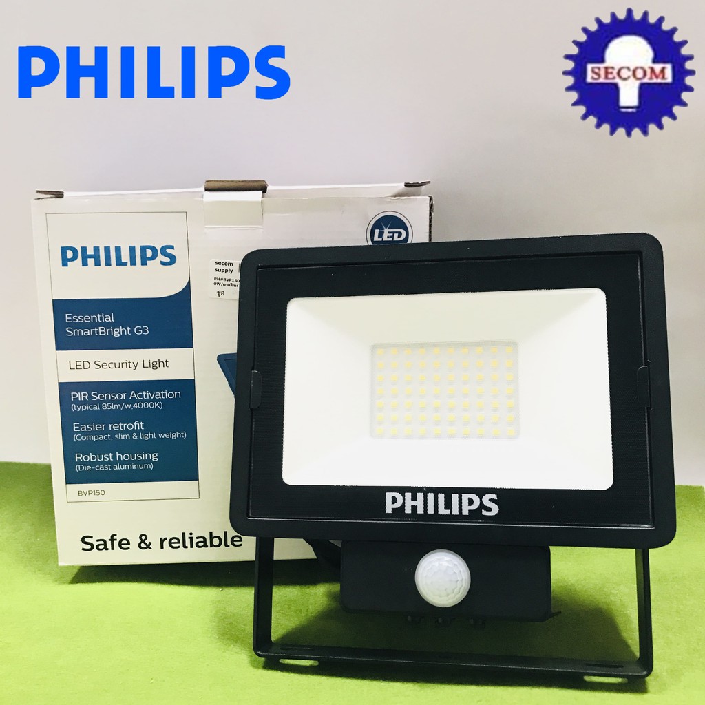 Floodlight BVP150 Sensor Detector Light 50W Philips LED Brand. | Shopee ...