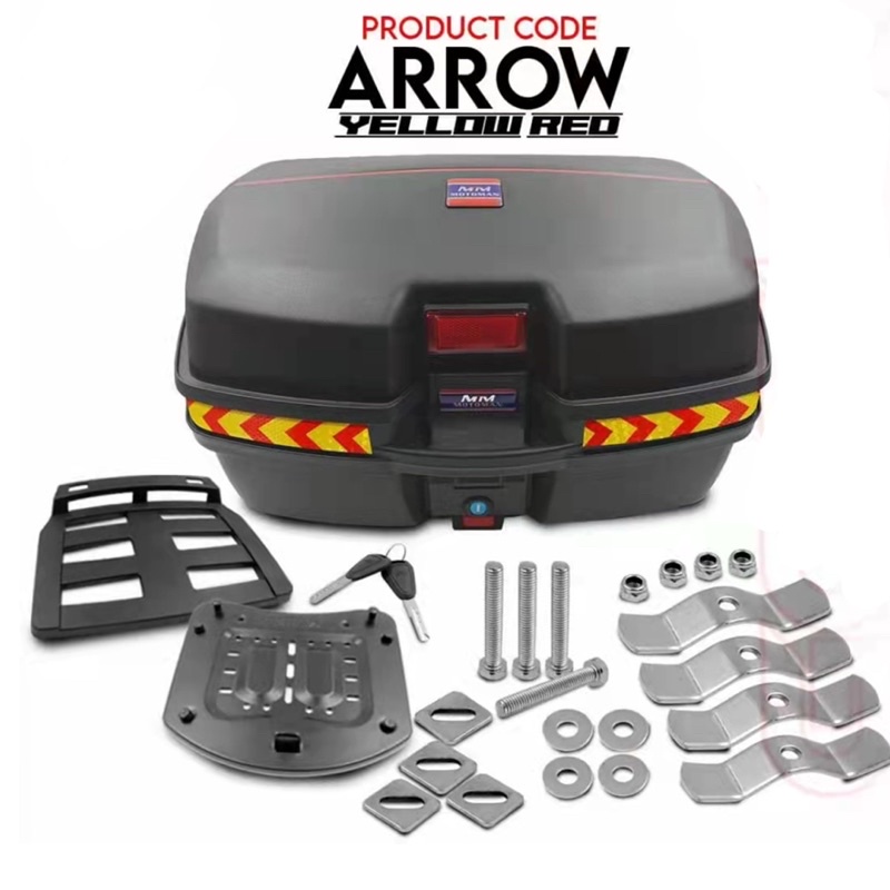 motorcycle top box plastic 45liter | Shopee Philippines