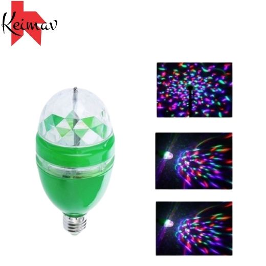 RGB LED DJ Light Bulb Rotating Lamp 3W E27 (Green) | Shopee Philippines