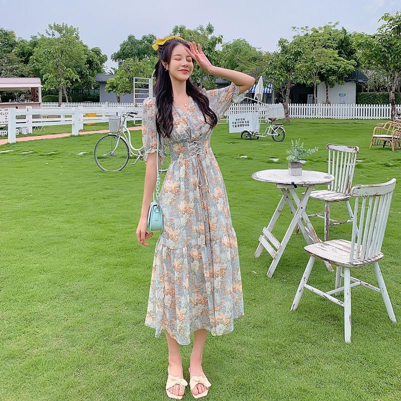 Michi 等 Michi Dress Korean Floral Summer Beautiful Pastel Stretch ...