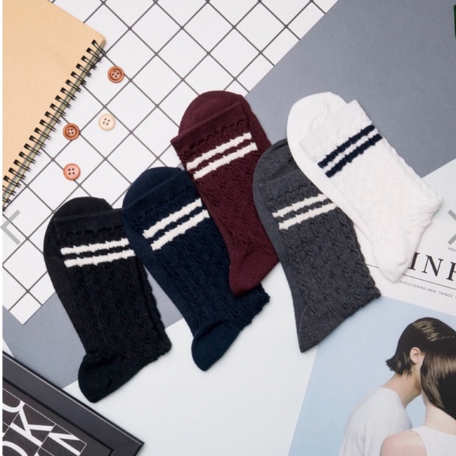 Korean Socks - Knitted Basic Socks - Iconic Socks | Shopee Philippines