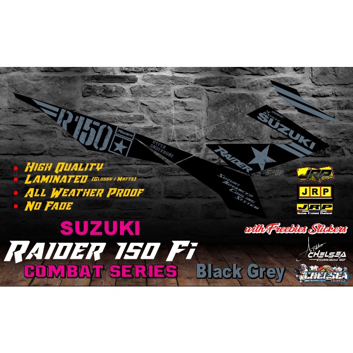 Suzuki Raider R150 Fi Combat Series Decals / Stickers with freebies ...