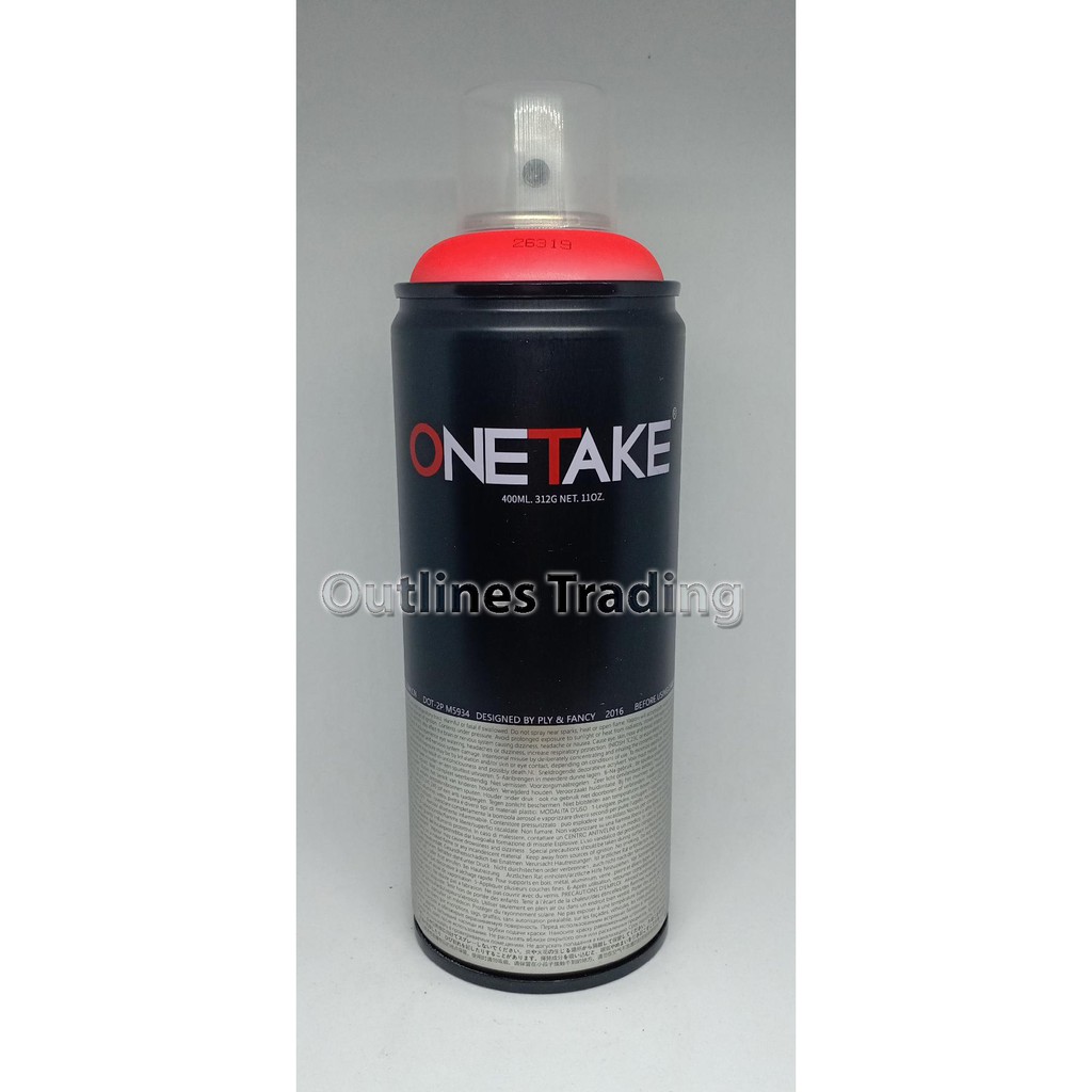 One Take Spray Paint (Fluorescent Red 2000-1) | Shopee Philippines