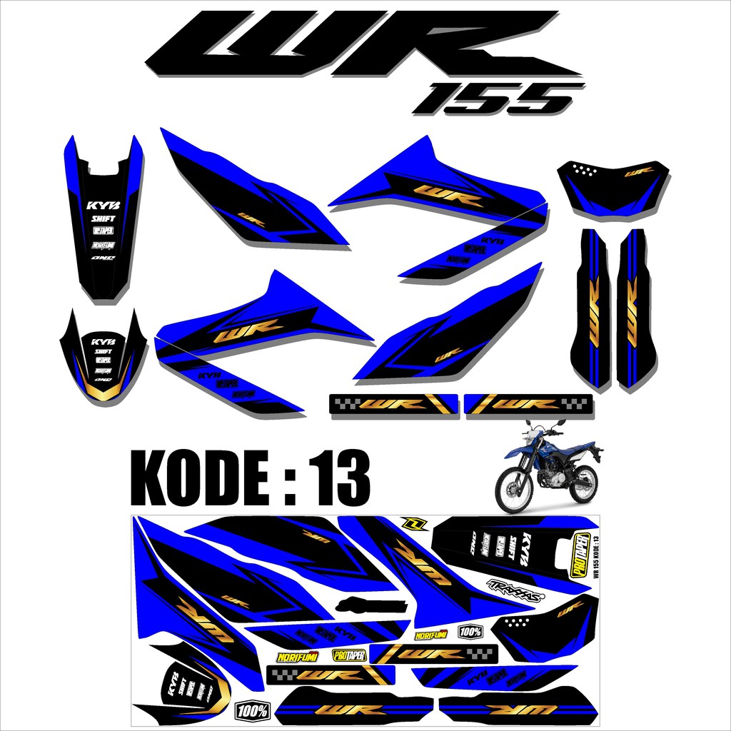Sticker Striping Sticker Trim Variation Trill Wr155 Supermoto Bdx13 ...