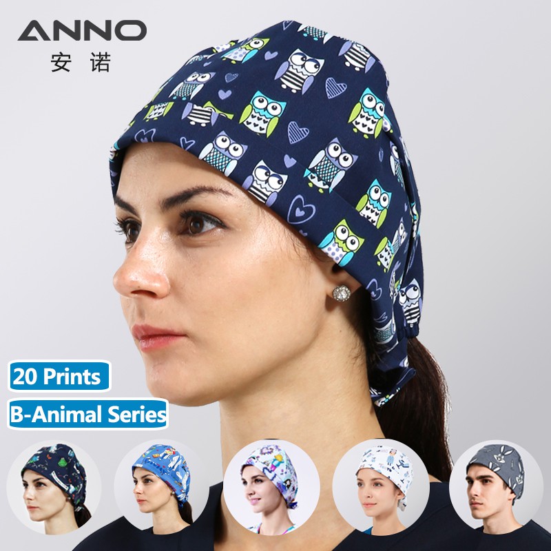 ANNO Adjustable Caps Medical Nurse Hats for Women Men Cotton Hospital ...
