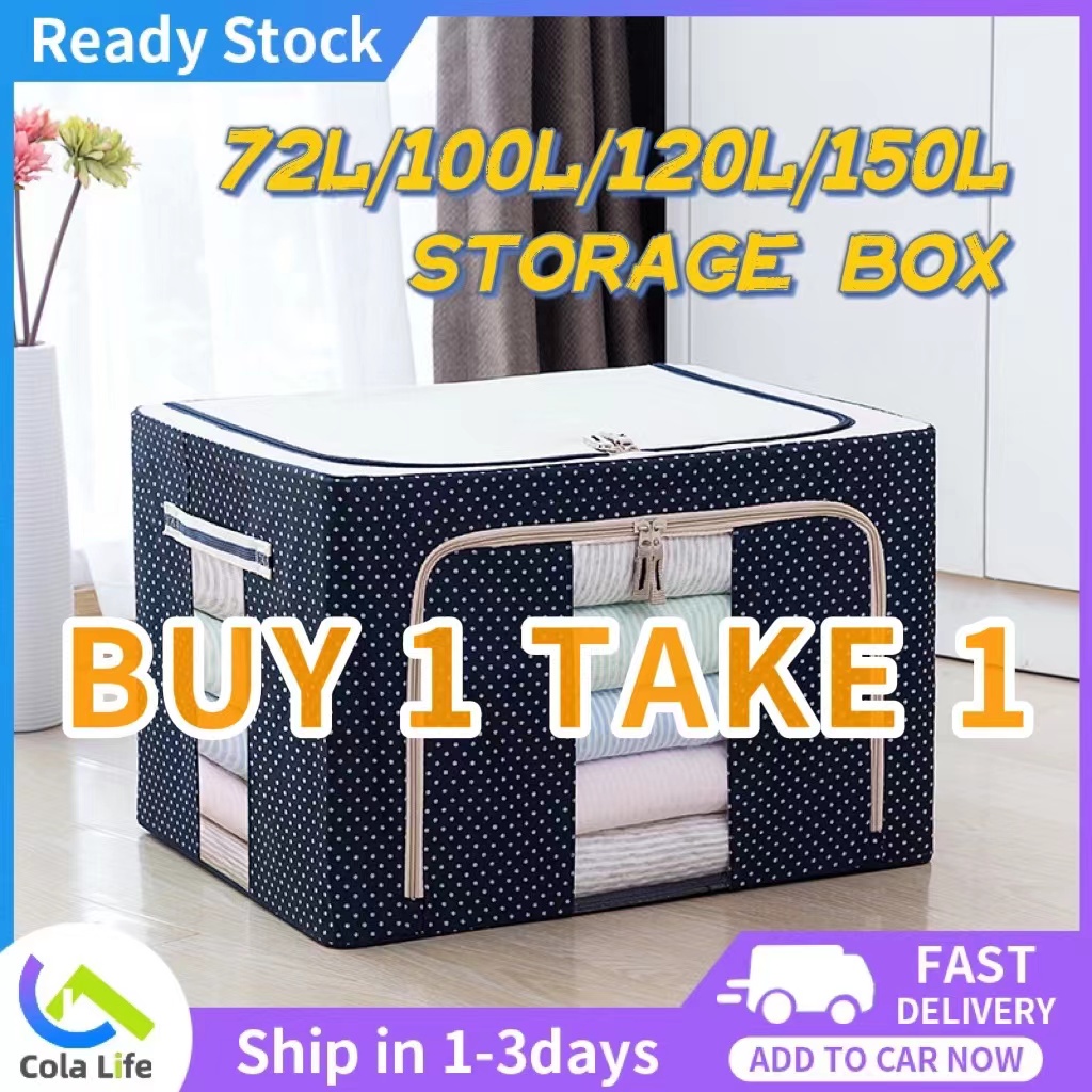 BUY 1 TAKE 1 72L/100L/120L/150L High Quality Storage Box Organizer ...